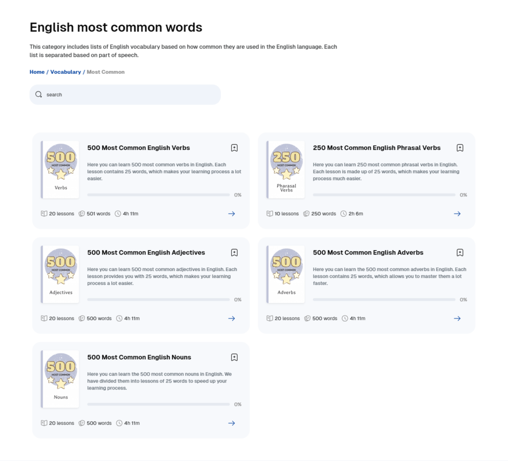 English Most Common Words | LanGeek Help Center