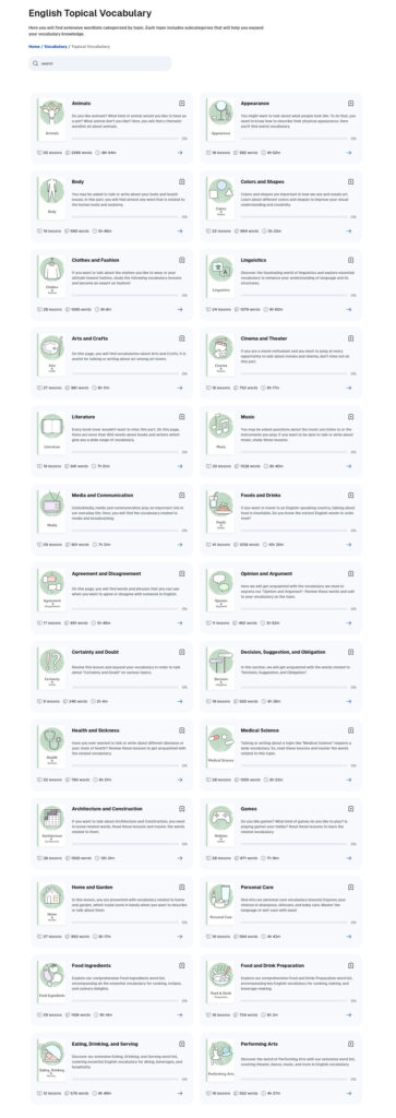 LanGeek Topical Vocabulary | LanGeek Help Center